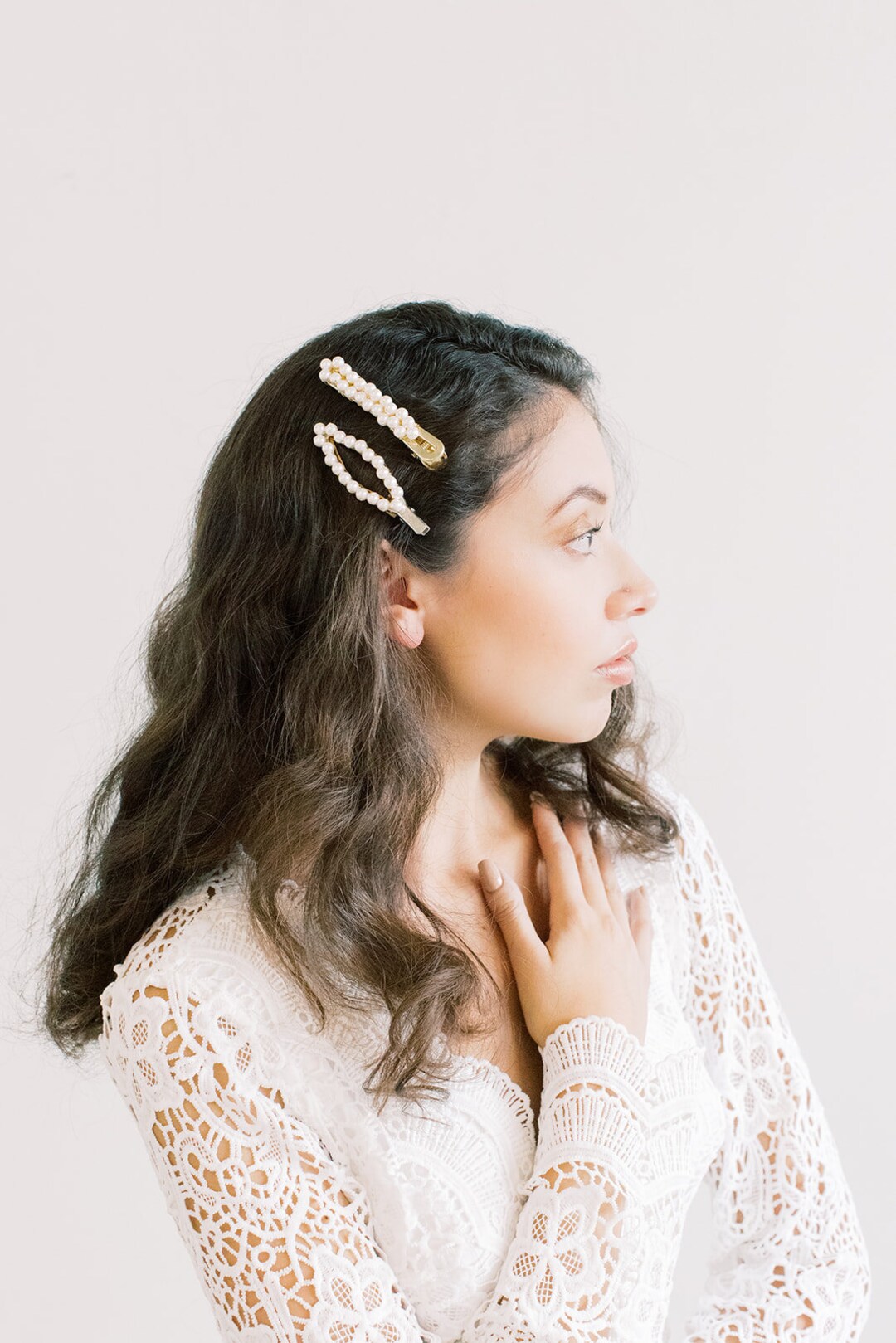 Oversized Pearl Hair Clips - Statement Hair Clip, Barrette, Hair Pin ...