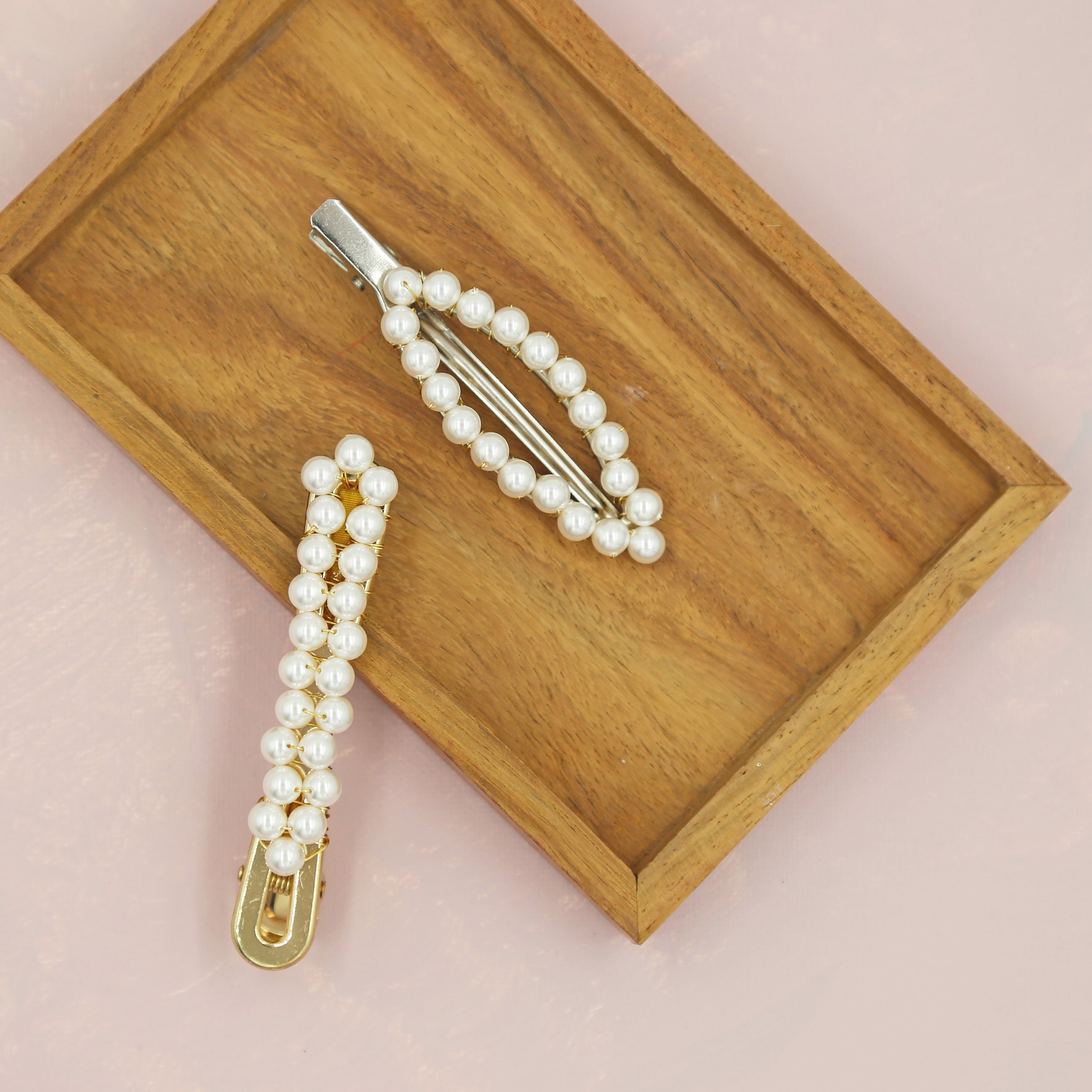 Handmade Swarovski Pearl Hair Clip – Velvet-backed Barrette - Etsy