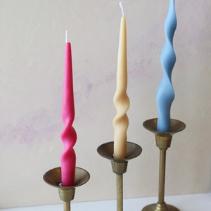 Tall Twist and Coil Taper Candles, Candlesticks - Soy Wax Candle, Home ...