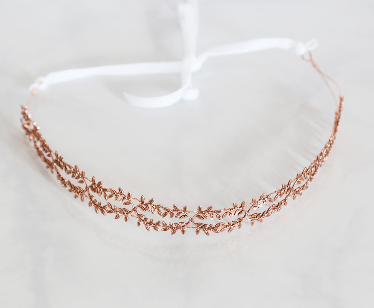 Rose Gold Fern Leaf Bridal Hair Piece Crown Bridal Hair | Etsy