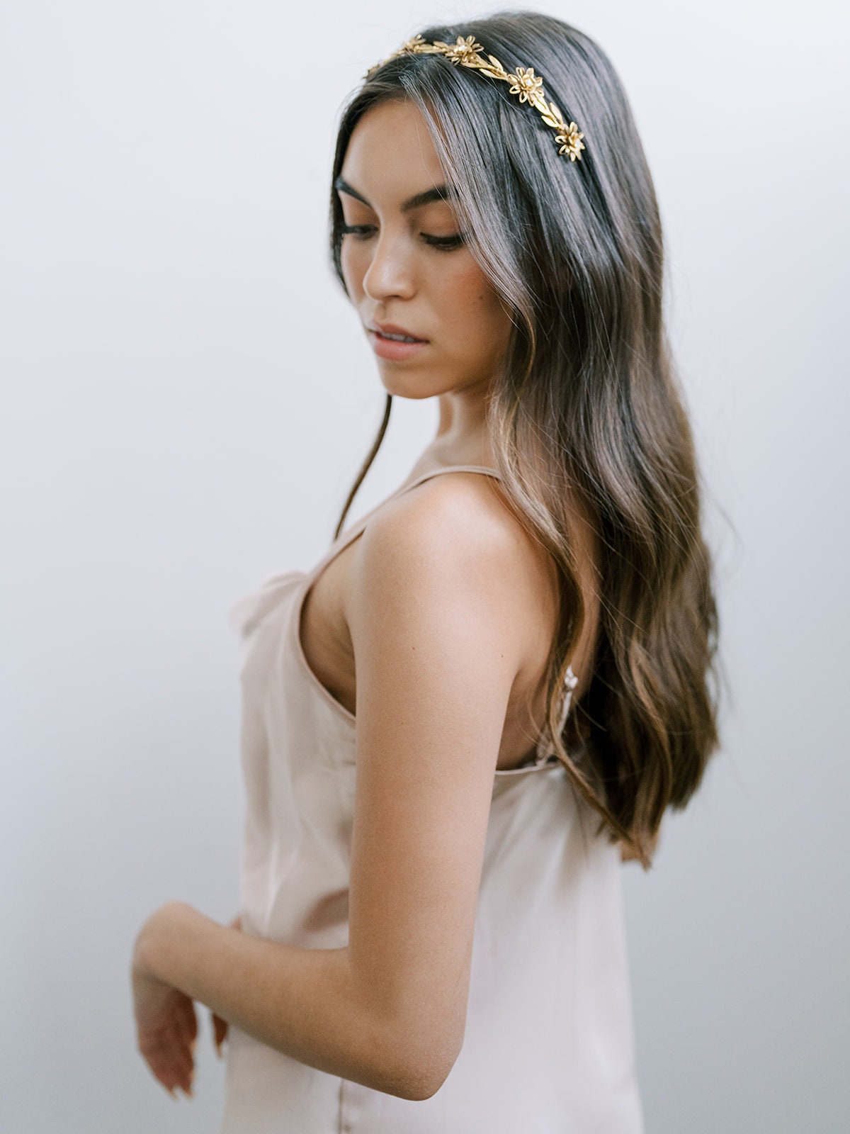 Tiny Floral Gold Wedding Head Piece, Headband, Crown, Bridal Hair Piece ...