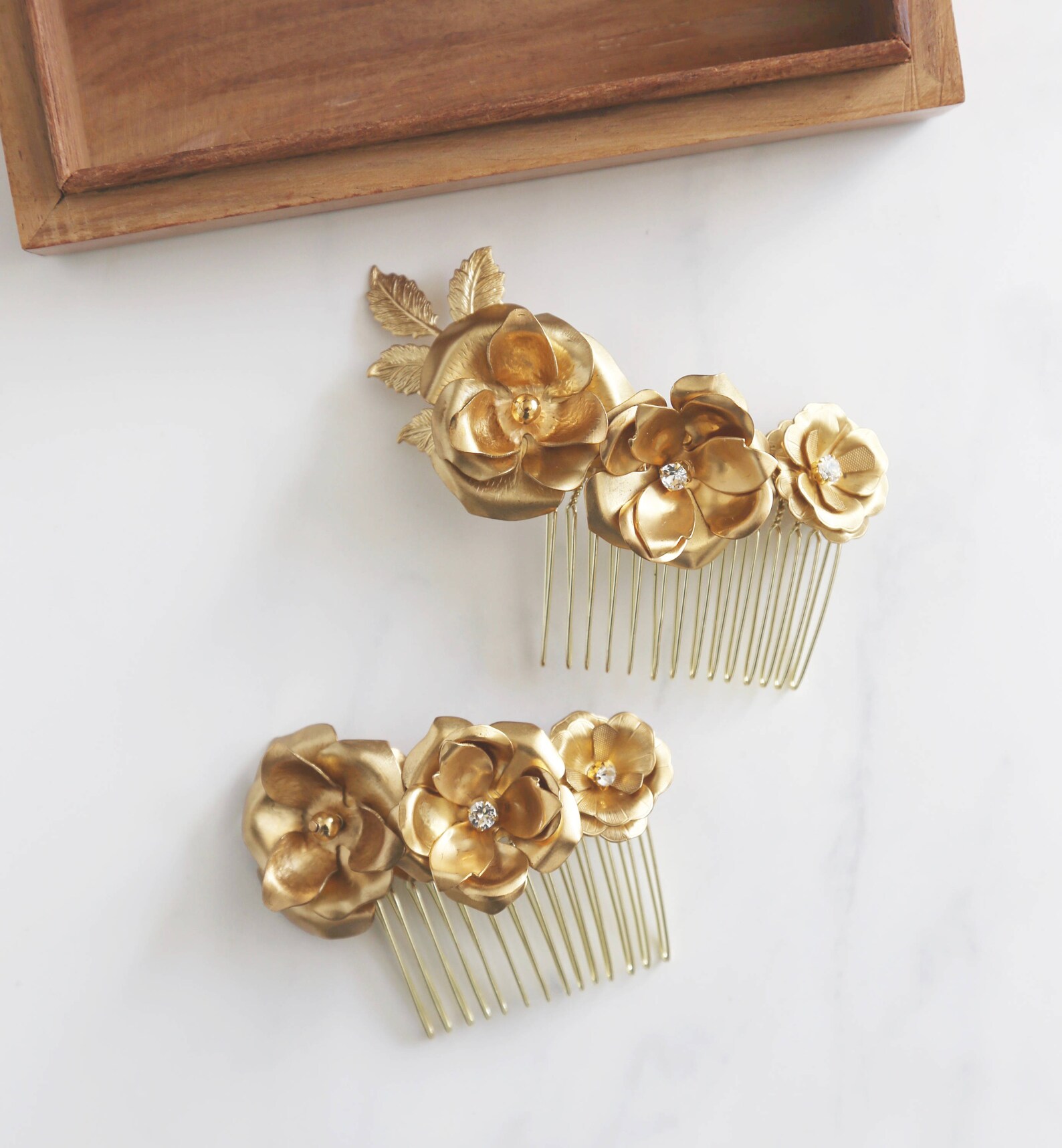 Rosebud Hair Combs Bridal Hair Piece Wedding Hair Piece - Etsy