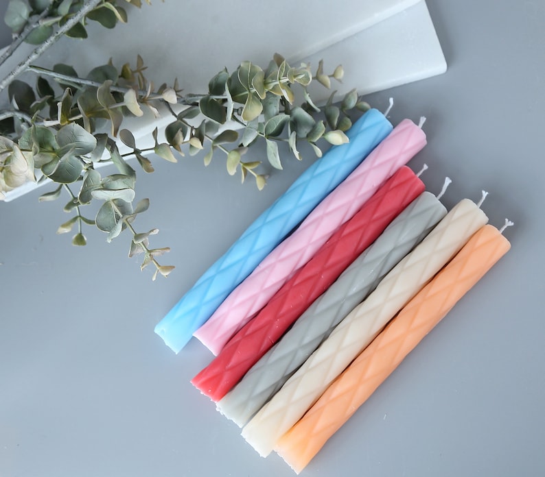 Taper Candles Candlesticks Classic Twisted Spiral - Etsy