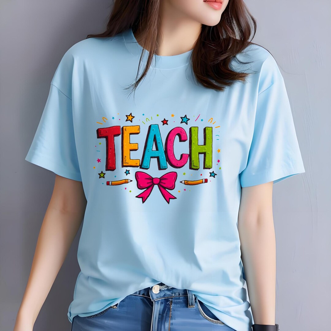 Teacher Appreciation Coquette Teach Png Design, Bows Teach Png, Varsity ...
