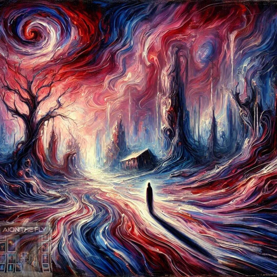 The Forgotten Path | Mystical Expressionist Landscape Wall Art | Dark ...