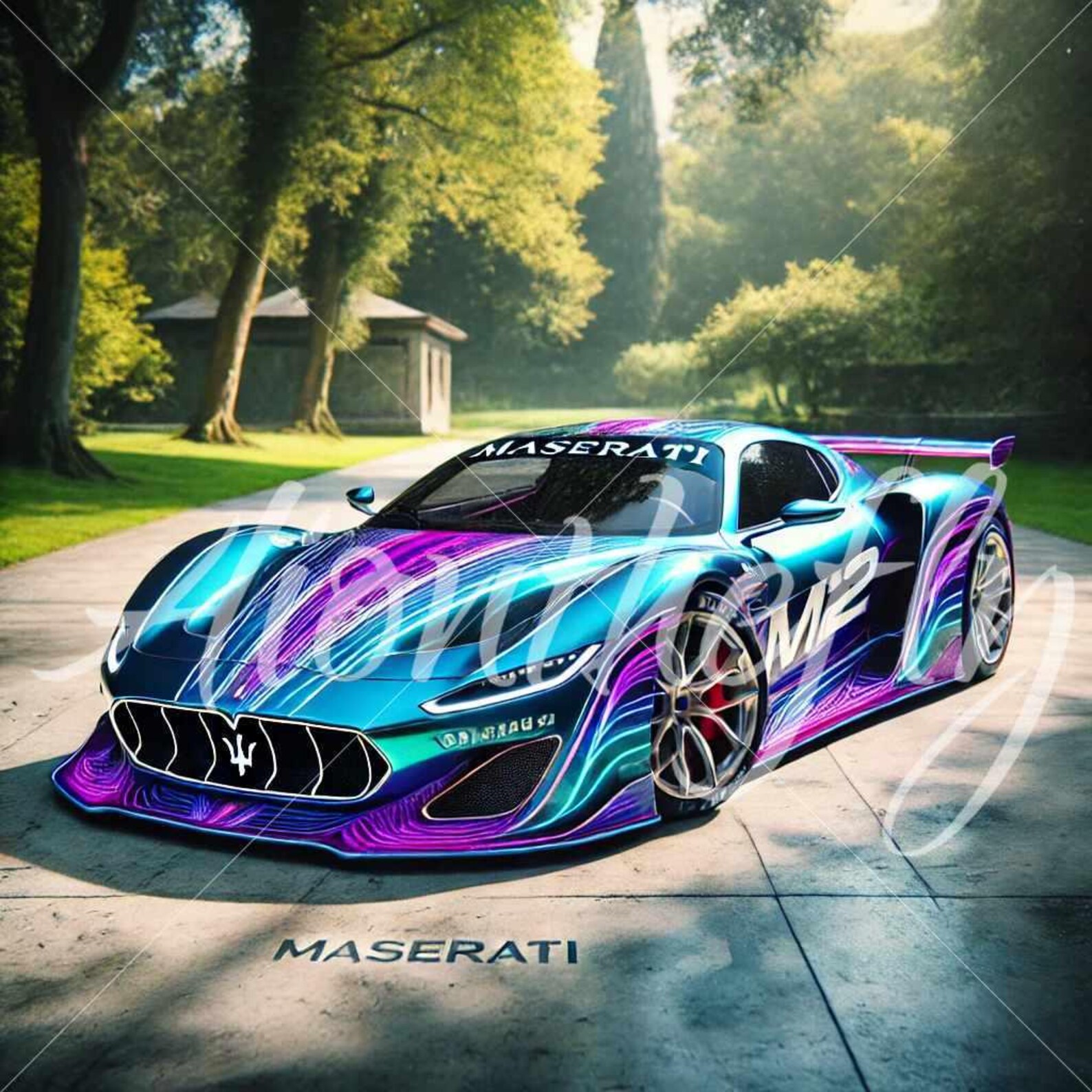 Maserati MC12 + Variations | Custom Maserati Digital Print | Exotic Car ...