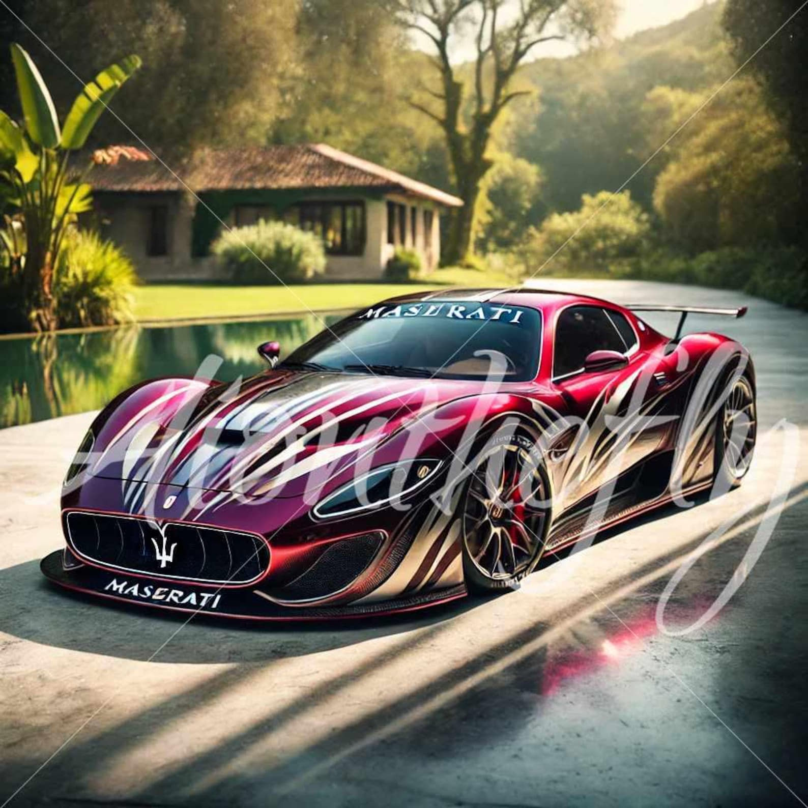 Maserati MC12 + Variations | Custom Maserati Digital Print | Exotic Car ...