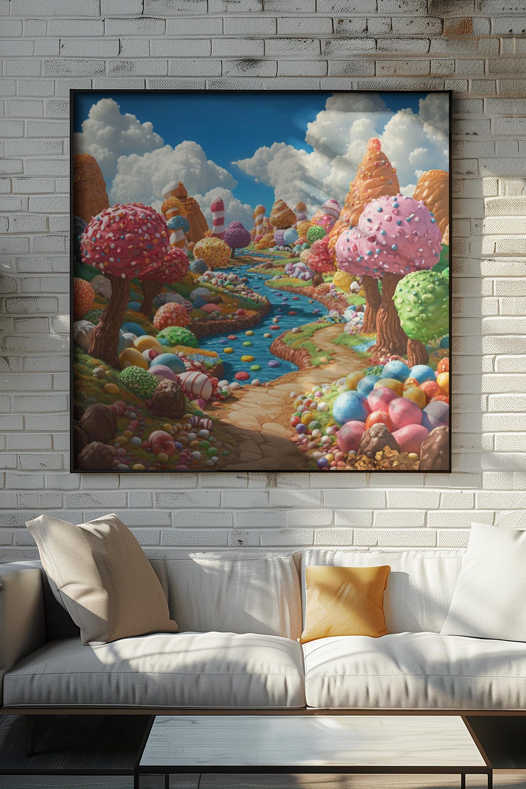 Candyland Adventure Canvas, Colorful Wall Art for Kids, Playroom Decor ...
