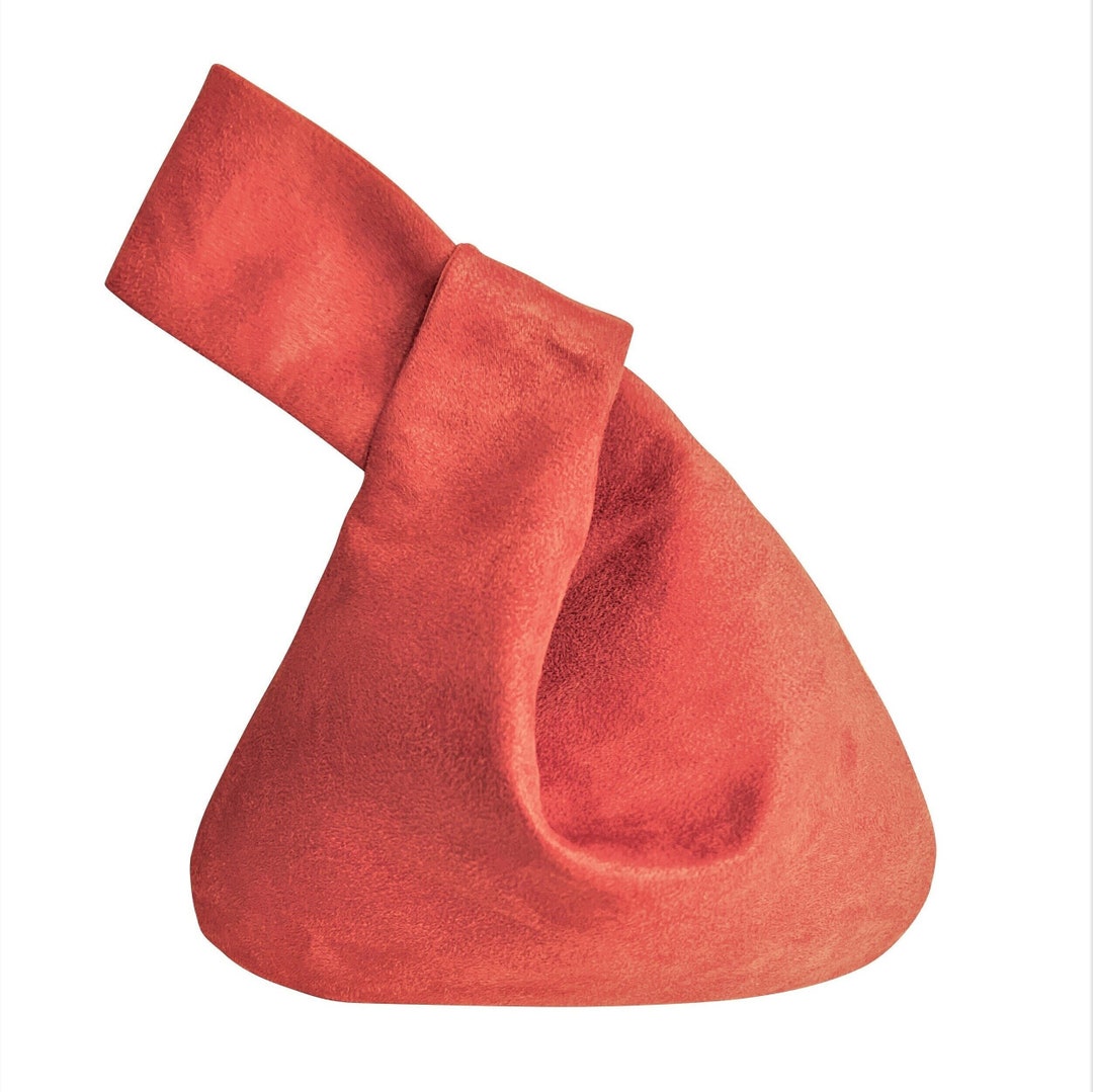 New Arrival: Tea Rose Faux Suede Knot Bag Japanese Knot Bags Vegan Bags ...