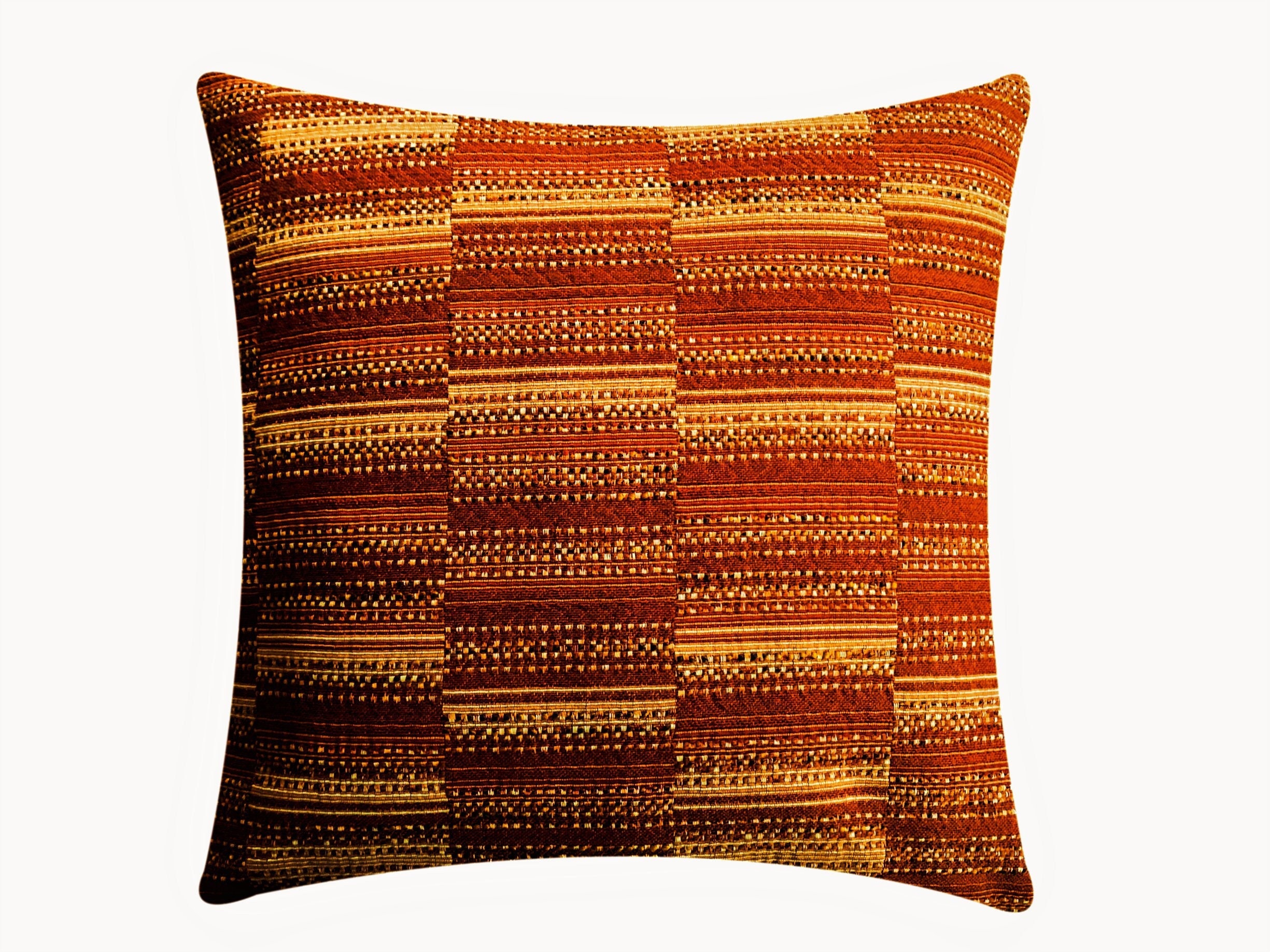 New Arrival: Textured Throw Pillow Cover Rust Pillows Sofa Pillows ...