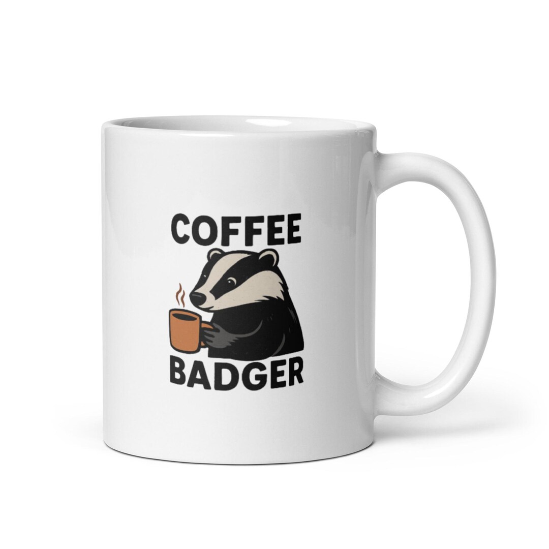 Funny Coffee Badger Mug for Remote Workers - Etsy