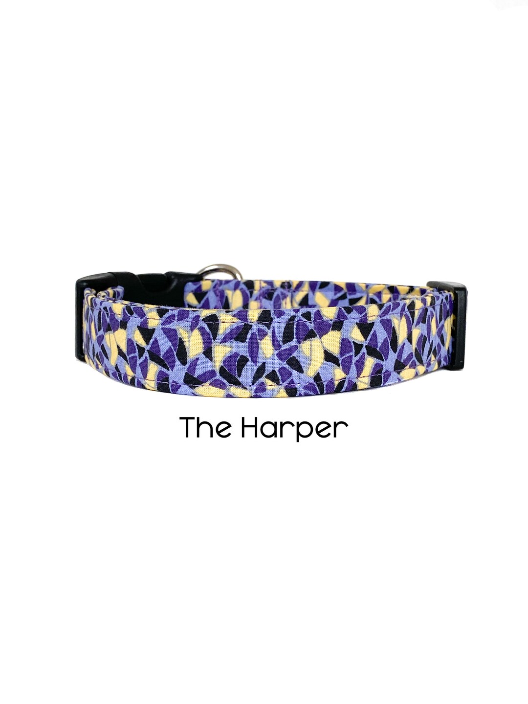 The Harper / Purple and Yellow Prism Dog Collar / Gift for Dog Lovers ...