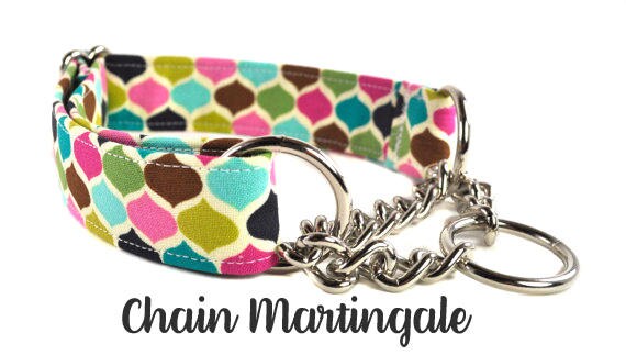 Chain Martingale Collar You Pick the Fabric | Etsy