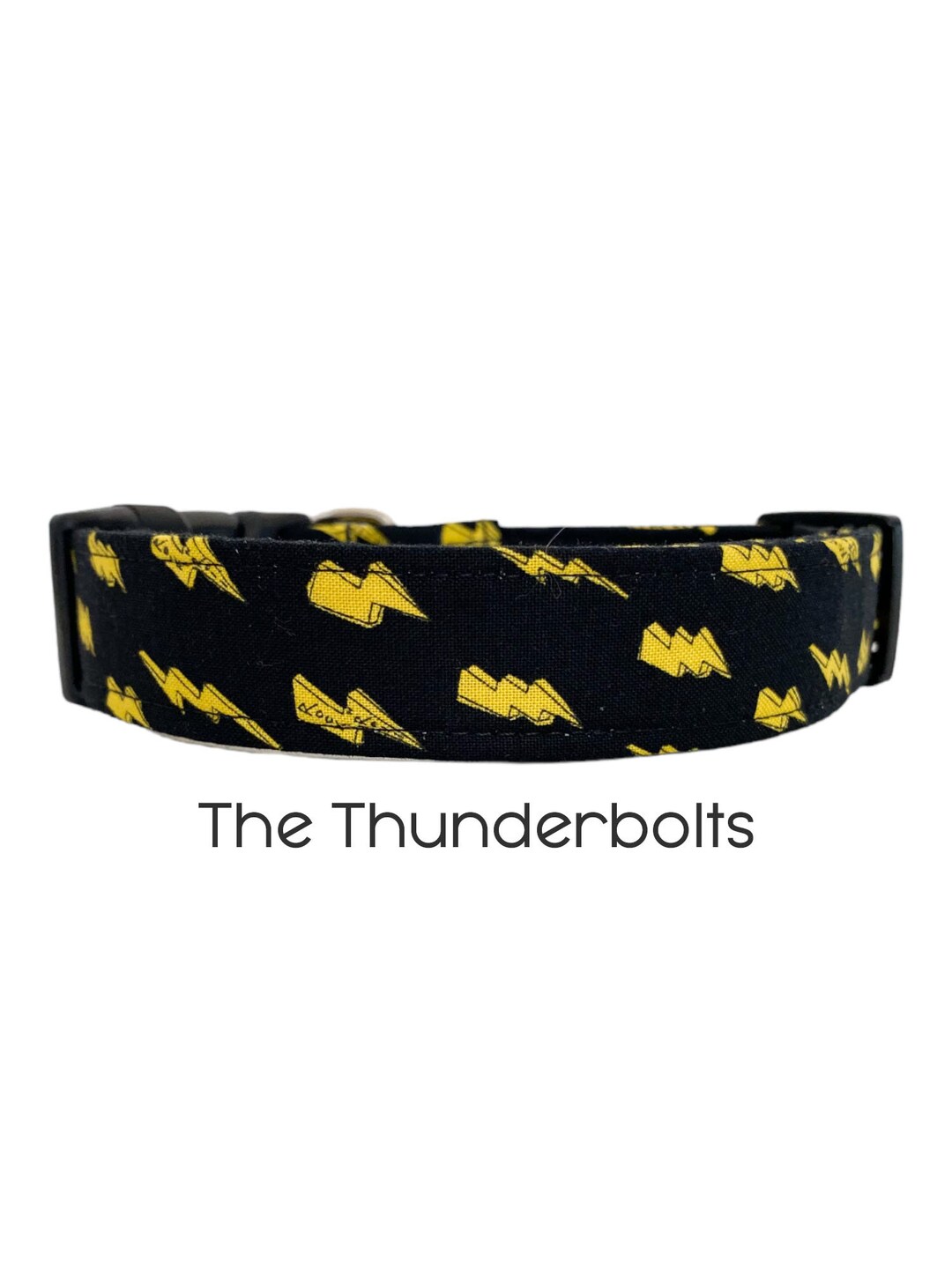 Yellow Lightning Bolts Dog Collar / the Thunderbolts / Novelty Dog ...