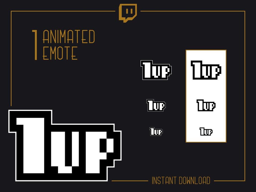 1up Animated Emote Emoticon, UP, Mario Twitch, Discord, Youtube - Etsy