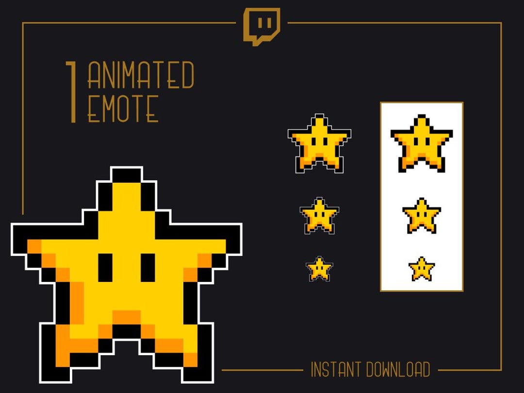 Star Animated Emote | Emoticon, Star, Mario | Twitch, Discord, Youtube ...