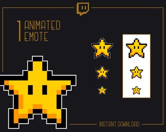 Star Animated Emote | Emoticon, Star, Mario | Twitch, Discord, Youtube ...