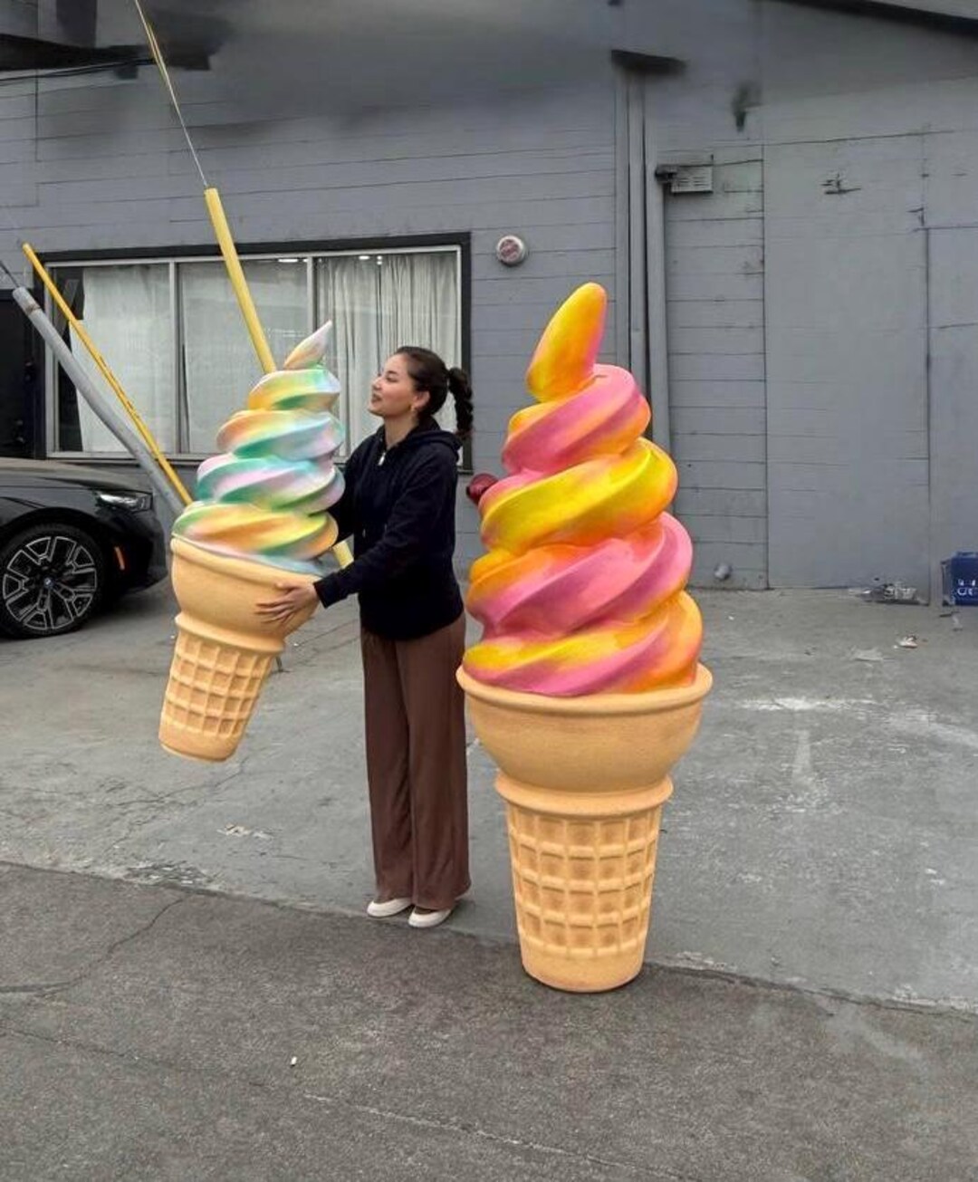 Realistic Ice Cream Cone Prop Party Photo Display Etsy Realistic Ice Cream Cone Prop Party Photo Display Etsy