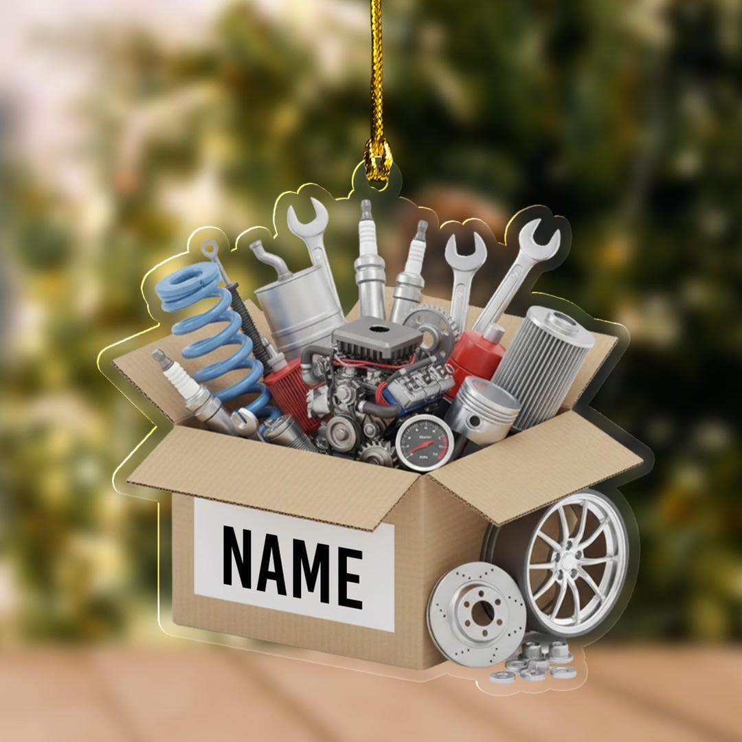 Mechanic Tool Box Ornament, Christmas Tree Mechanic Repair Shop Decor ...