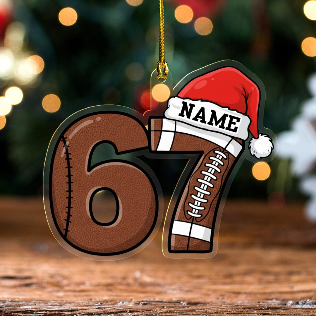 Custom Name 67 Sport Ornament, Soccer Baseball Volleyball Basketball ...