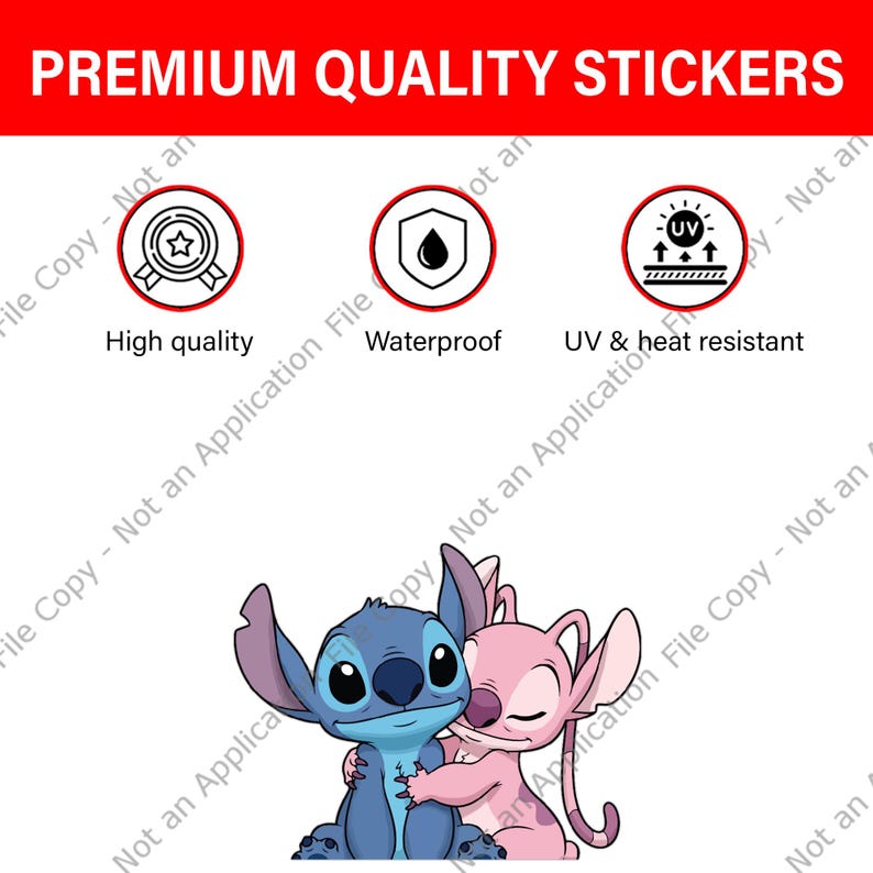 Stitch and Angel Peeker Peeking Car Window Decals - Bumper Waterproof ...