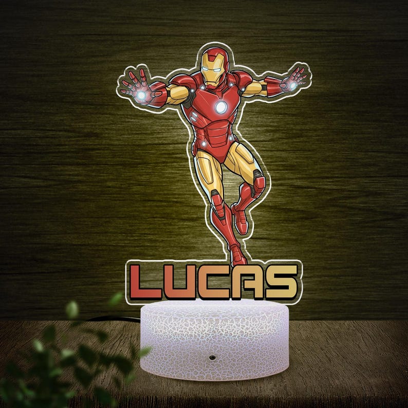 Custom Superhero Night Light, Spiderman Birthday Boy, Birthday Girl ...
