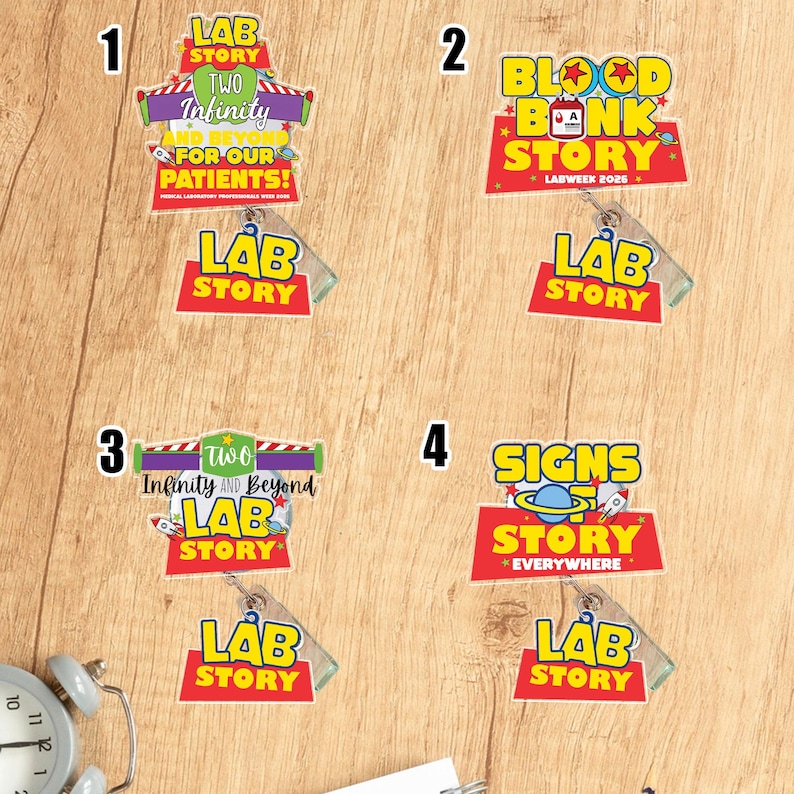 Lab Week 2026 Toy Story Badge Reel, Lab Story Disney Pixar ID Holder ...