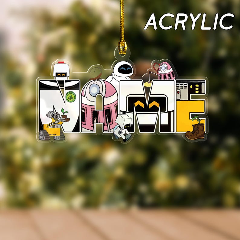 Personalized Wall E Eve Ornament, Couple Ornament, Disney Couple Decor ...