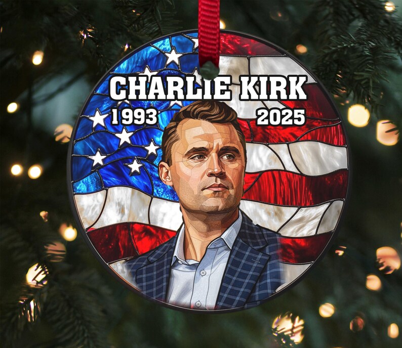 Charlie Kirk Memorial Ornament, Charlie Kirk Christmas Ornament ...