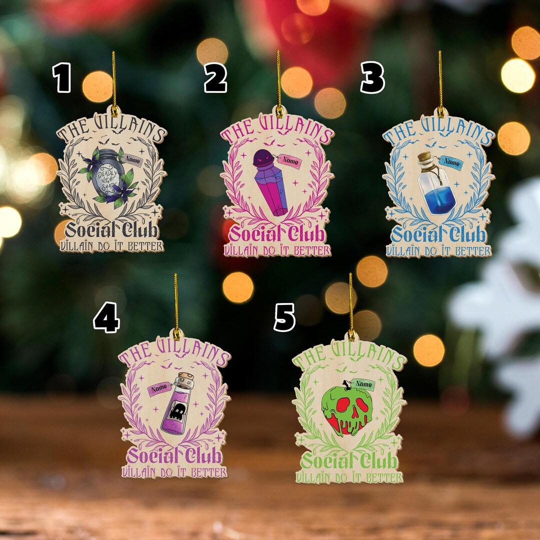 Disney Villains Bad Witches Poison Apple Cutout Ornament, Maleficent ...