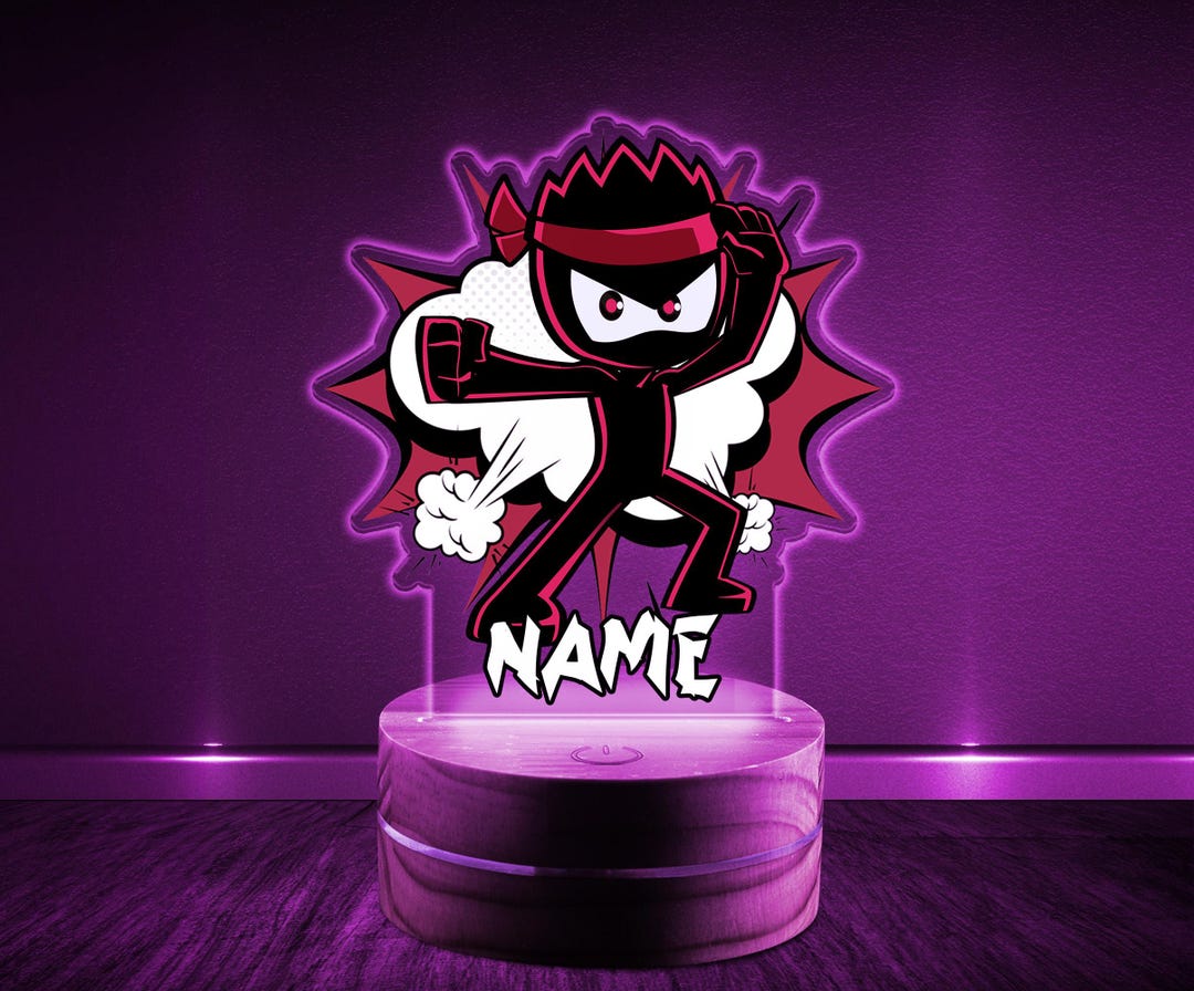 Custom Ninja Kidz Night Light, Ninja Kidz Warrior Night Light, Ninja ...