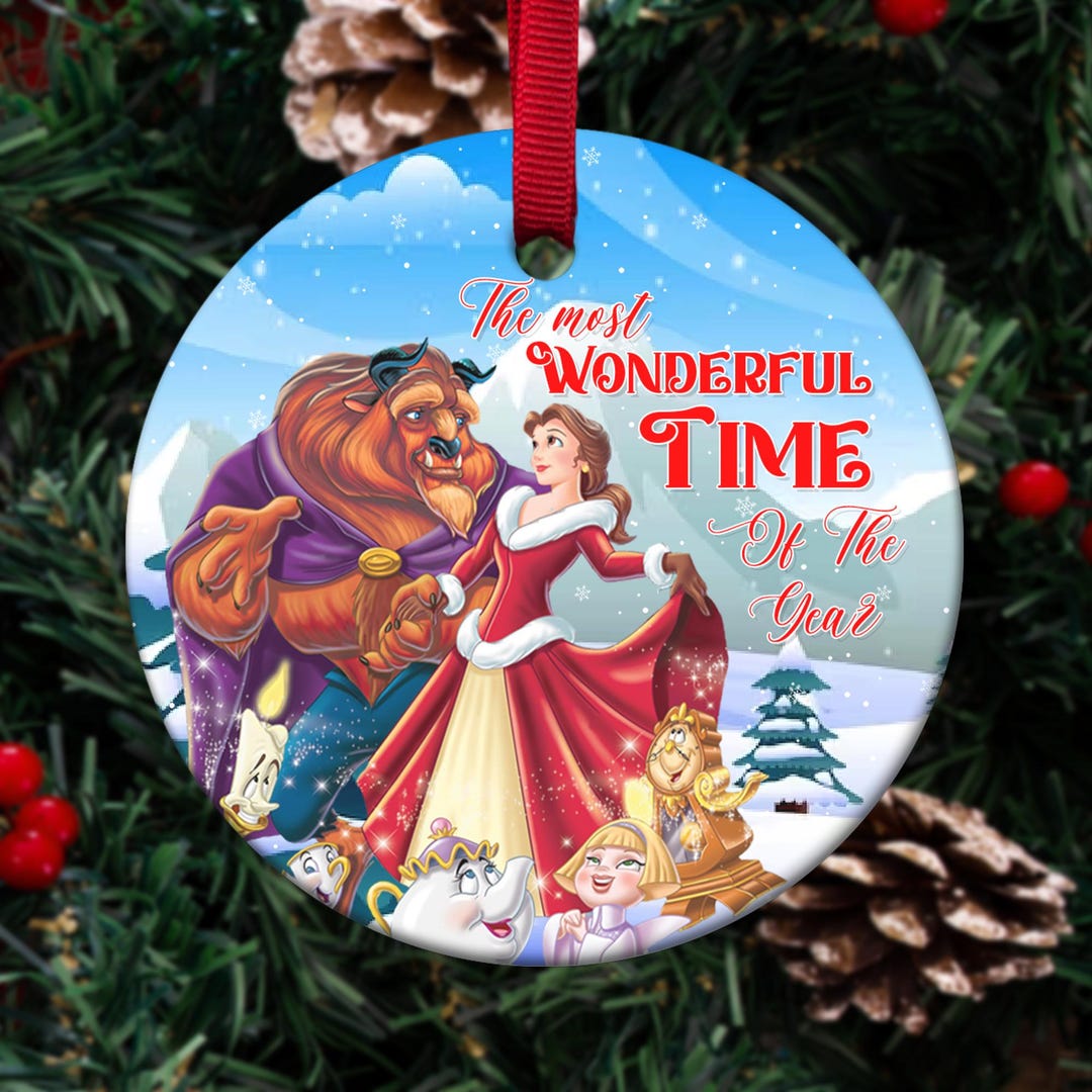 Disney Beauty and the Beast Christmas Ornament, Disney Princess Belle ...
