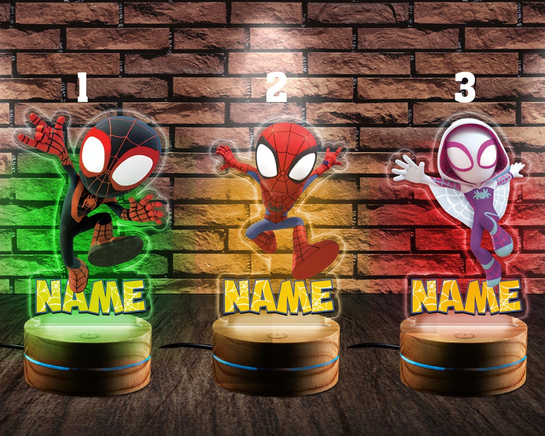 Spidey and His Amazing Acrylic Night Light, Disney Cutout Night Light ...