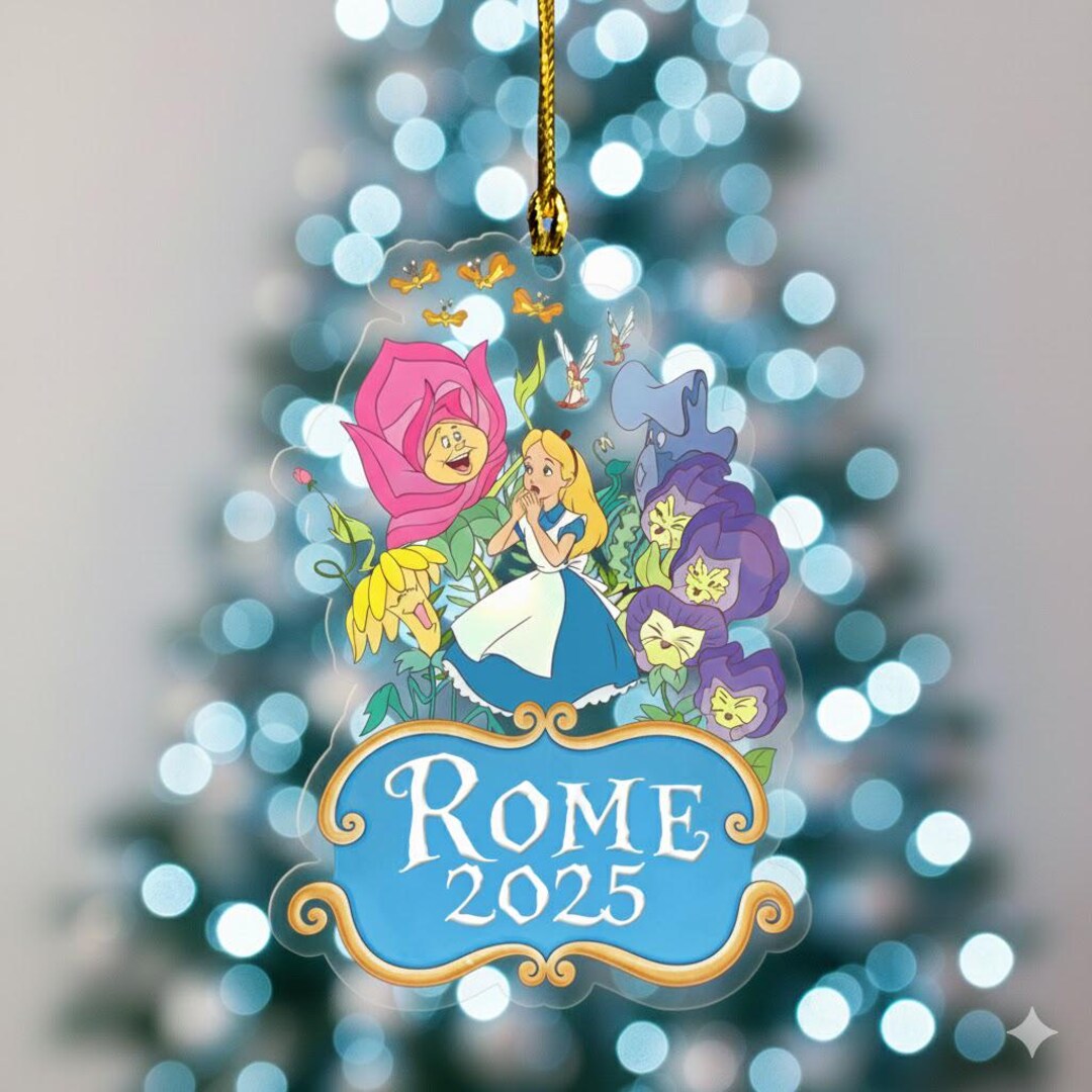 Personalized Alice in the Wonderland Christmas Ornament, Disney ...