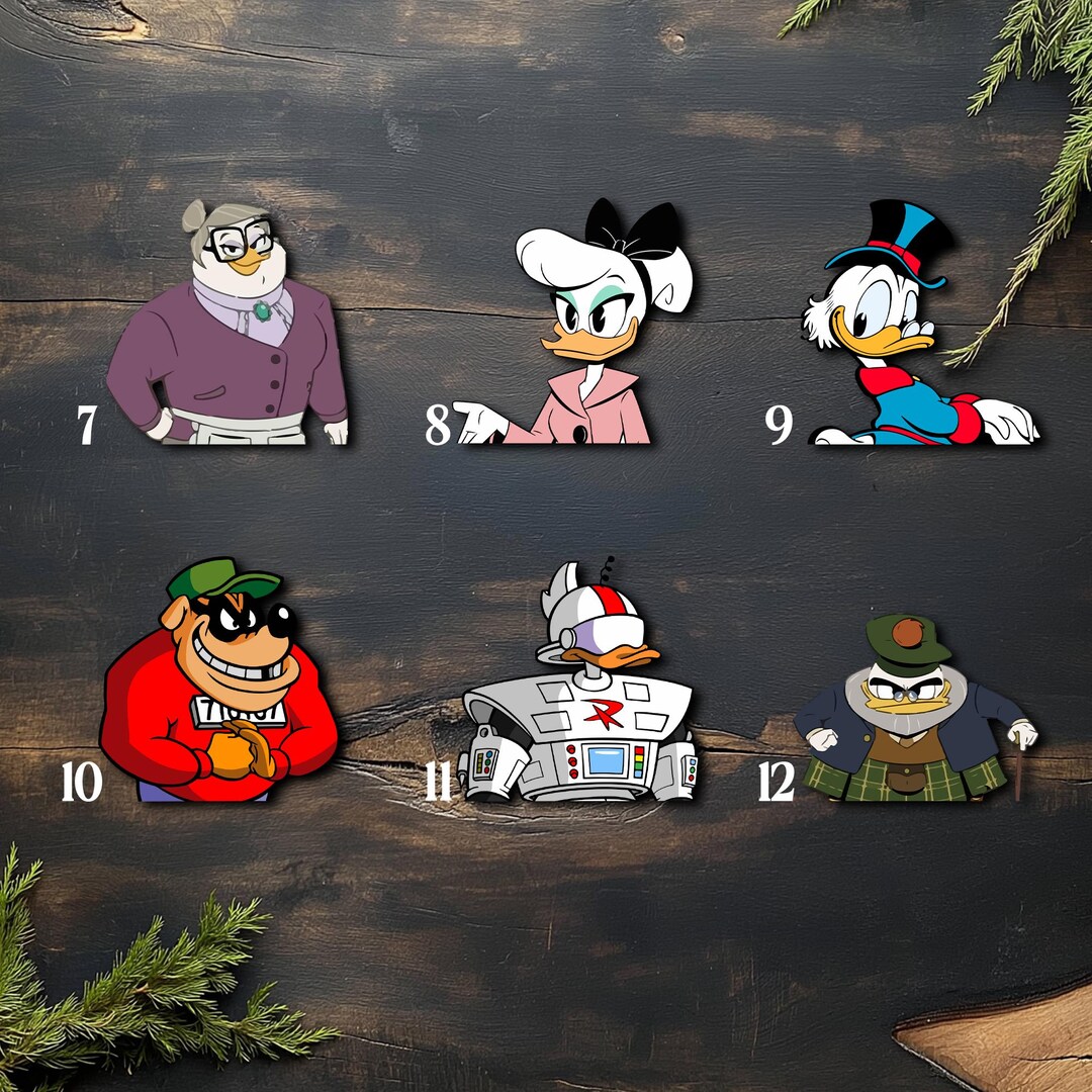 Disney Ducktales Group Characters Huey Dewey Louie Peekaboo Peeker ...