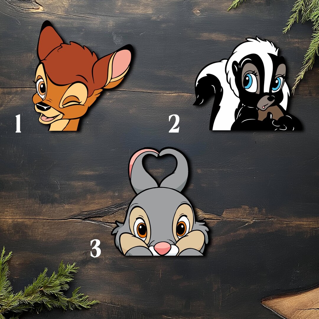 Thumper, Bambi, Flower Peekapoo Peeker Peeking Car Window Decals ...