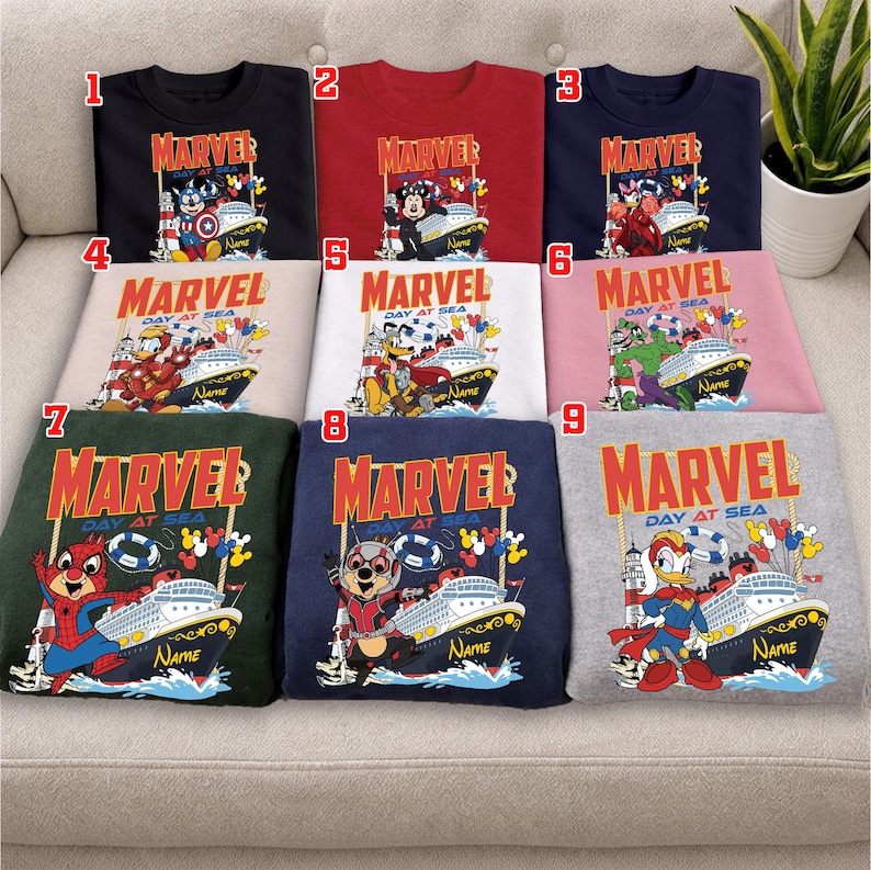 Disney Cruise Line Marvel Day at Sea 2026 Sweatshirt, Custom Name Thor ...