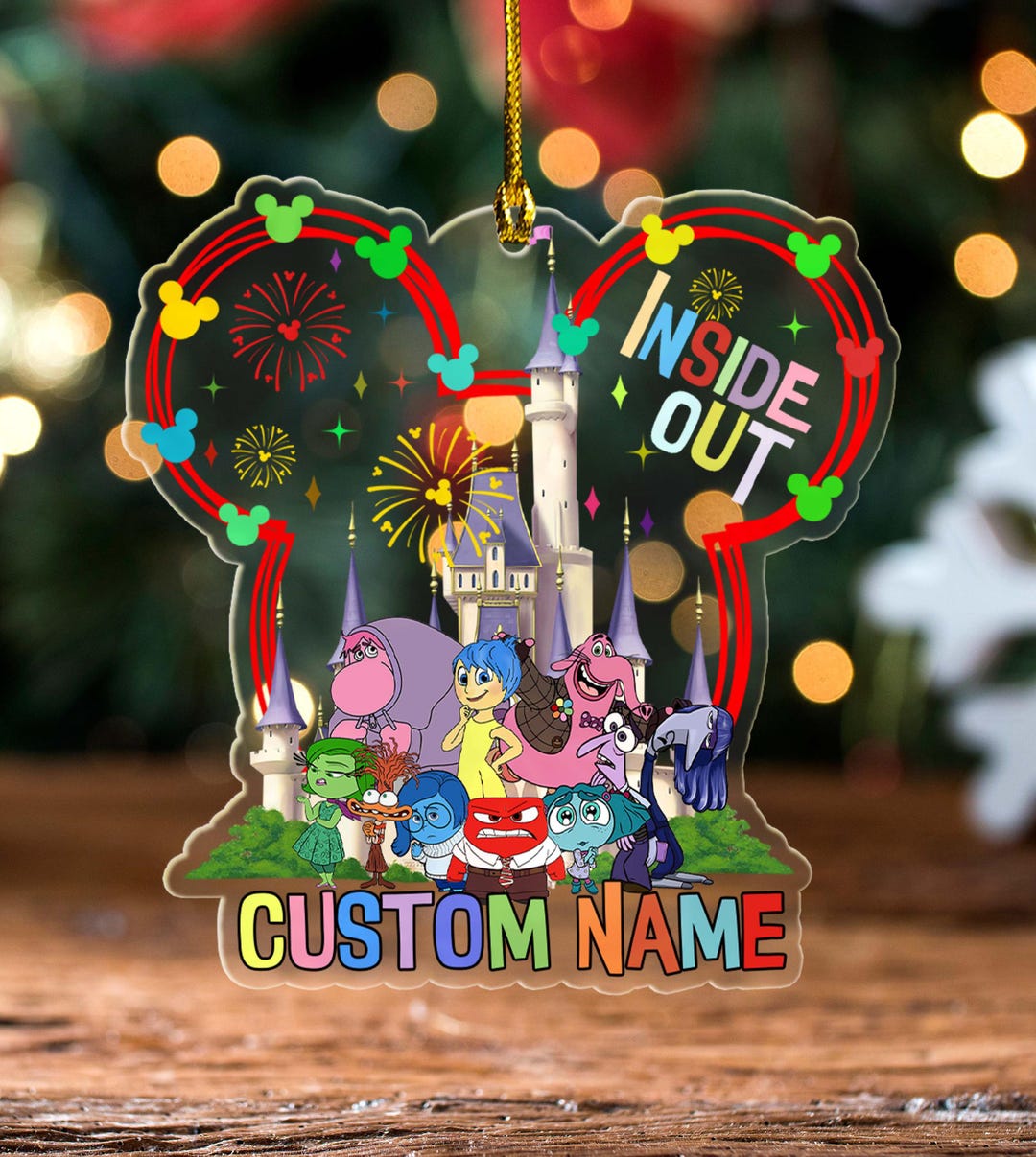 Disney Inside Out 2 Hologram Ornament, Custom Name Inside Out Ornament ...