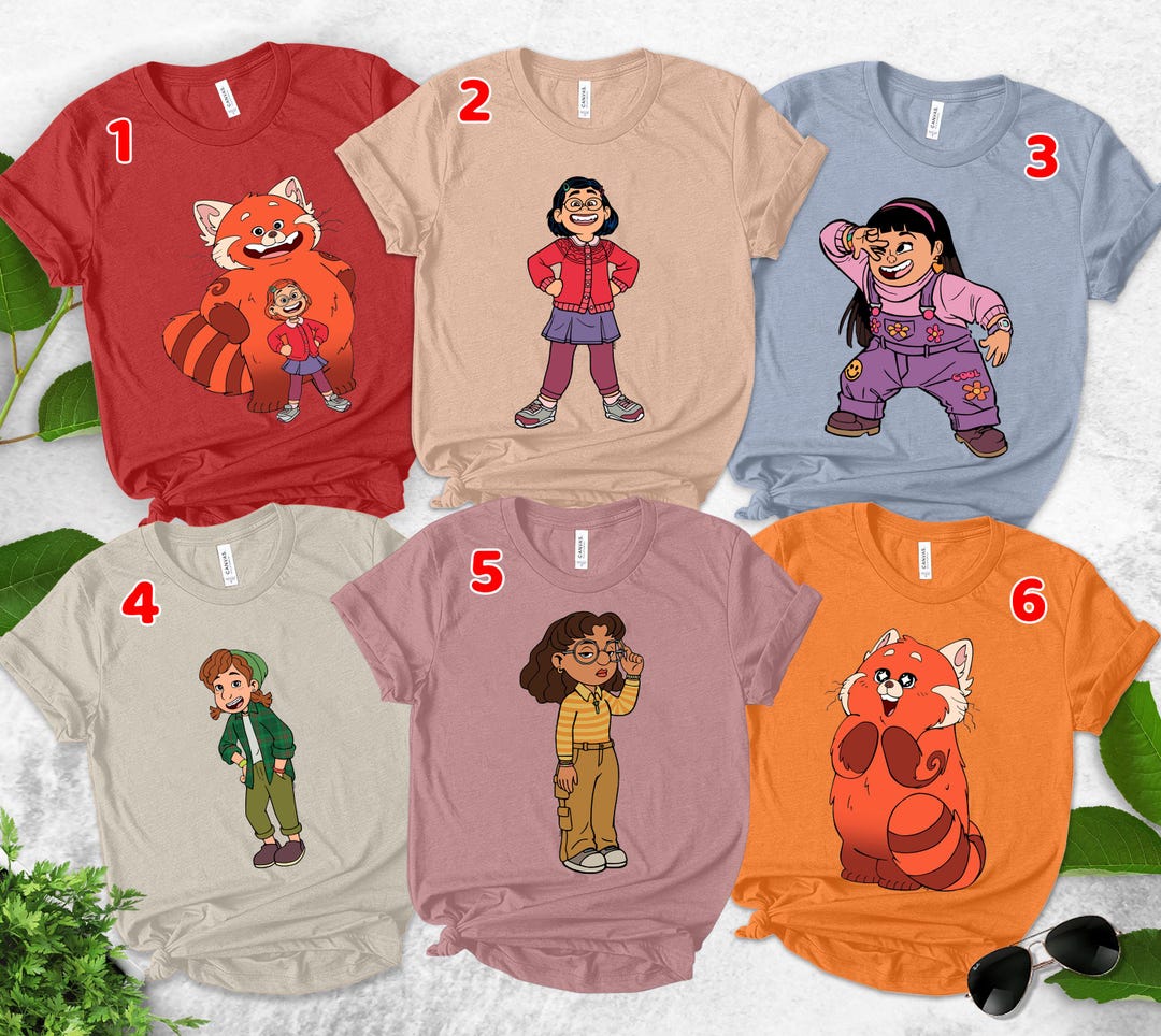 Turning Red Shirt, Red Panda Shirt, Meilin and Friend Shirt, Red Panda ...