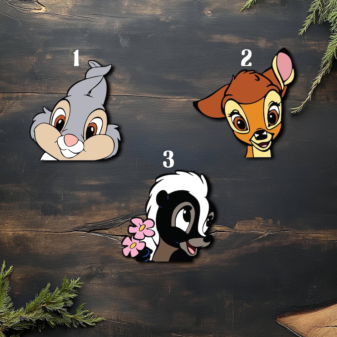 Thumper, Bambi, Flower Peekapoo Peeker Peeking Car Window Decals ...