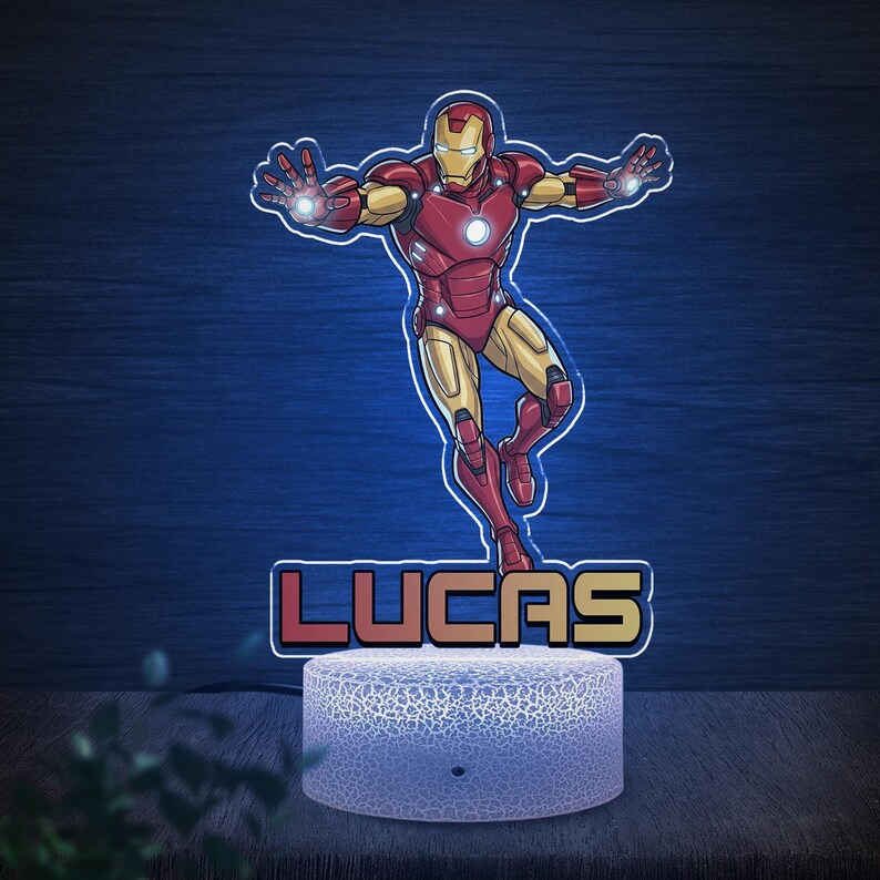 Custom Superhero Night Light, Spiderman Birthday Boy, Birthday Girl ...