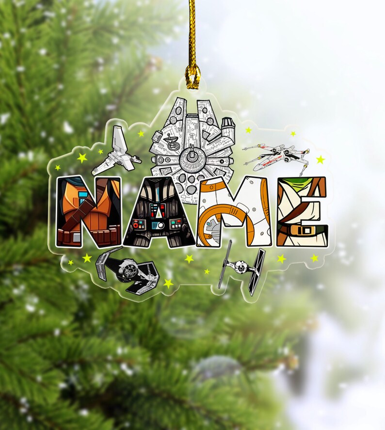 Custom Disney Star Wars Christmas Ornament With Name,galaxy's Edge ...