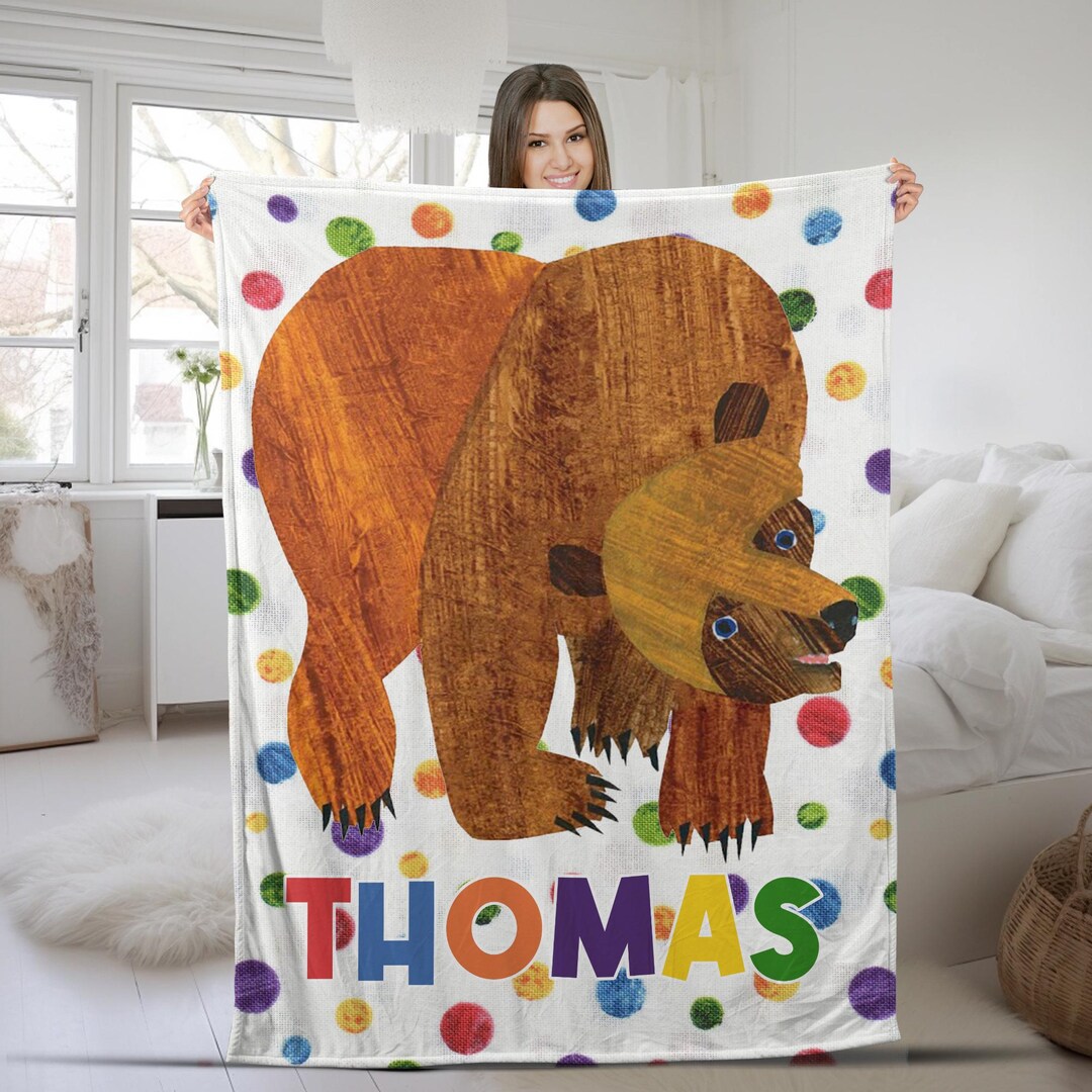 Brown Bear Blanket, Brown Bear What Do You See Decor, Brown Bear Room ...