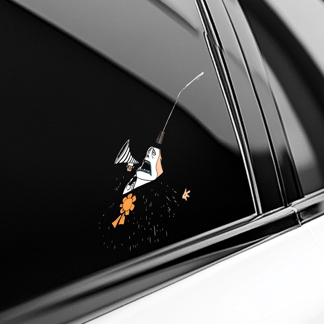 Barrel Jack Skellington Peeker Peeking Car Window Decal - Bumper ...