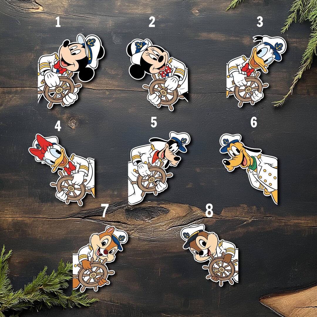 Captain Mickey & Sailor Friends -disney Movie Inspired Magnets Cruise ...