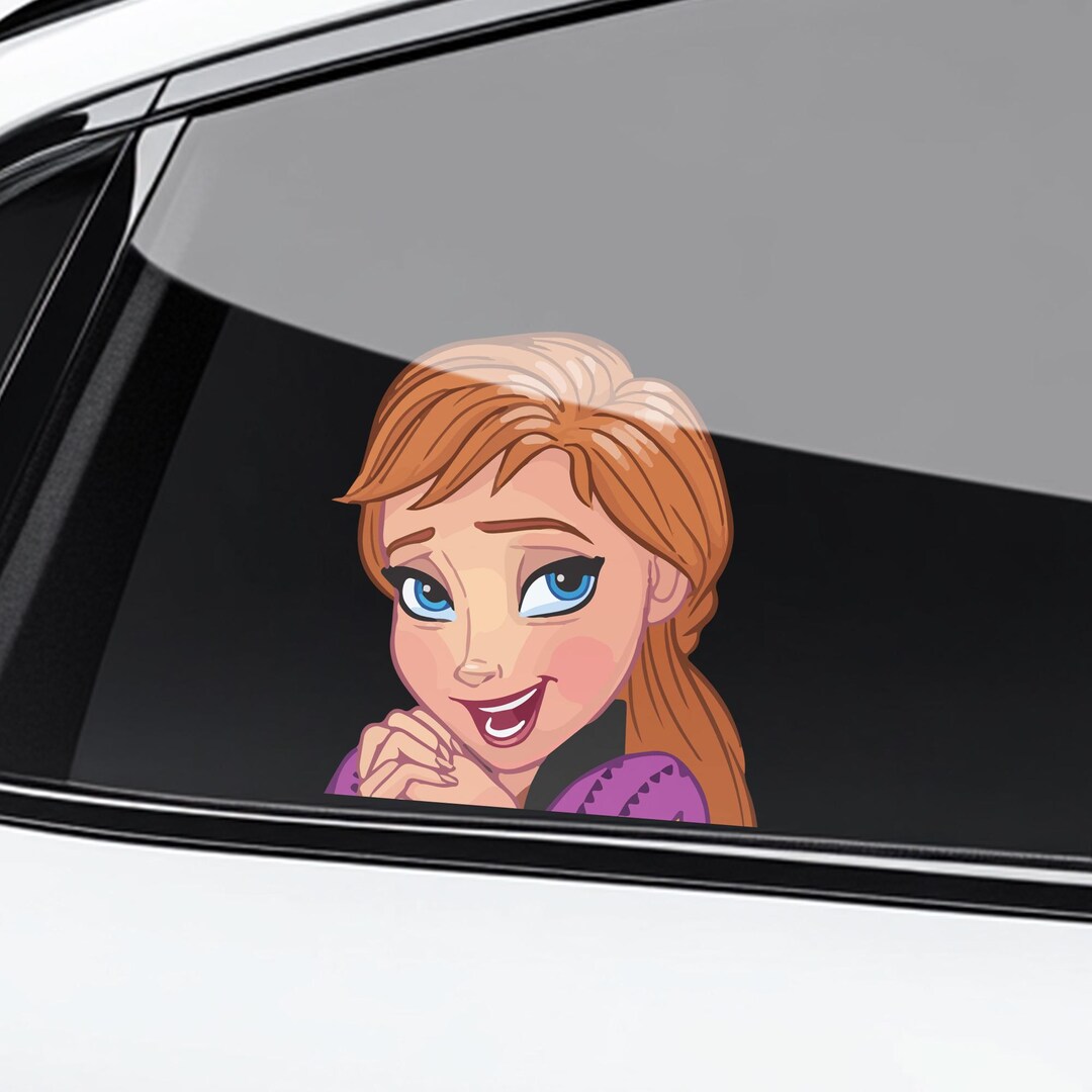 Anna Peekaboo Peeker Peeking Car Window Decals - Bumper Waterproof ...