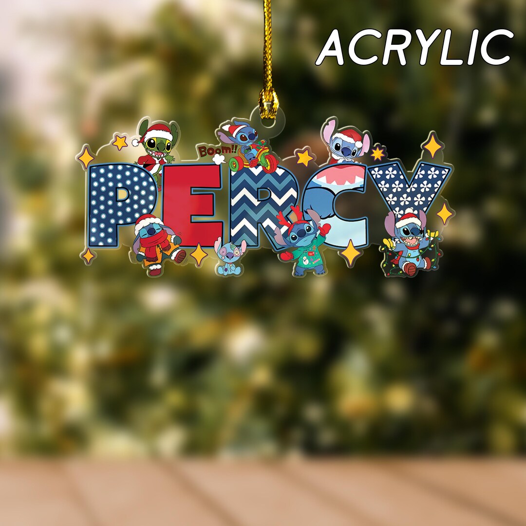 Custom Disney Stitch Christmas Ornament, Disney Family Christmas Tree ...