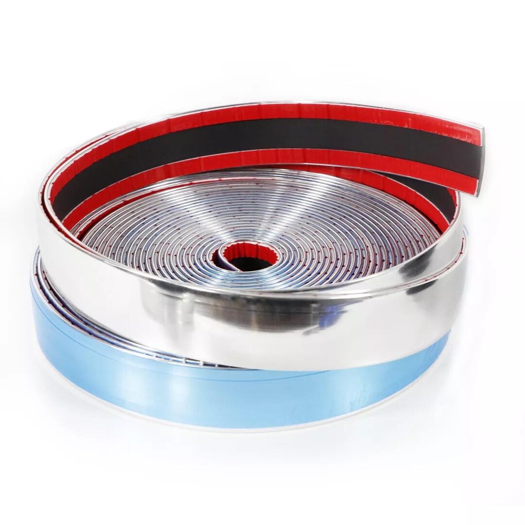 15mm Universal Chrome Trim Strip Self-adhesive Flexible Molding for ...