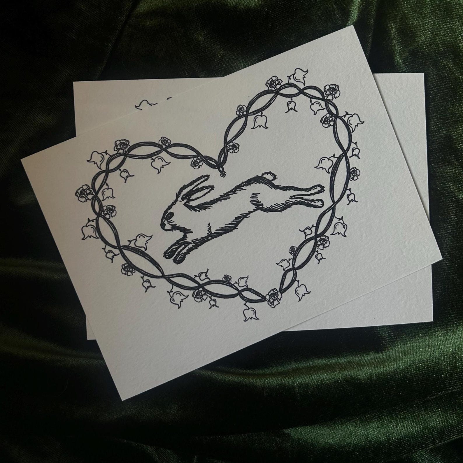 Gothic Swan & Rabbit Note Cards: Medieval Stationery Set - 6 Pack - Etsy