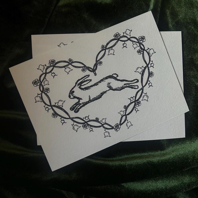 Gothic Swan & Rabbit Note Cards: Medieval Stationery Set - 6 Pack - Etsy
